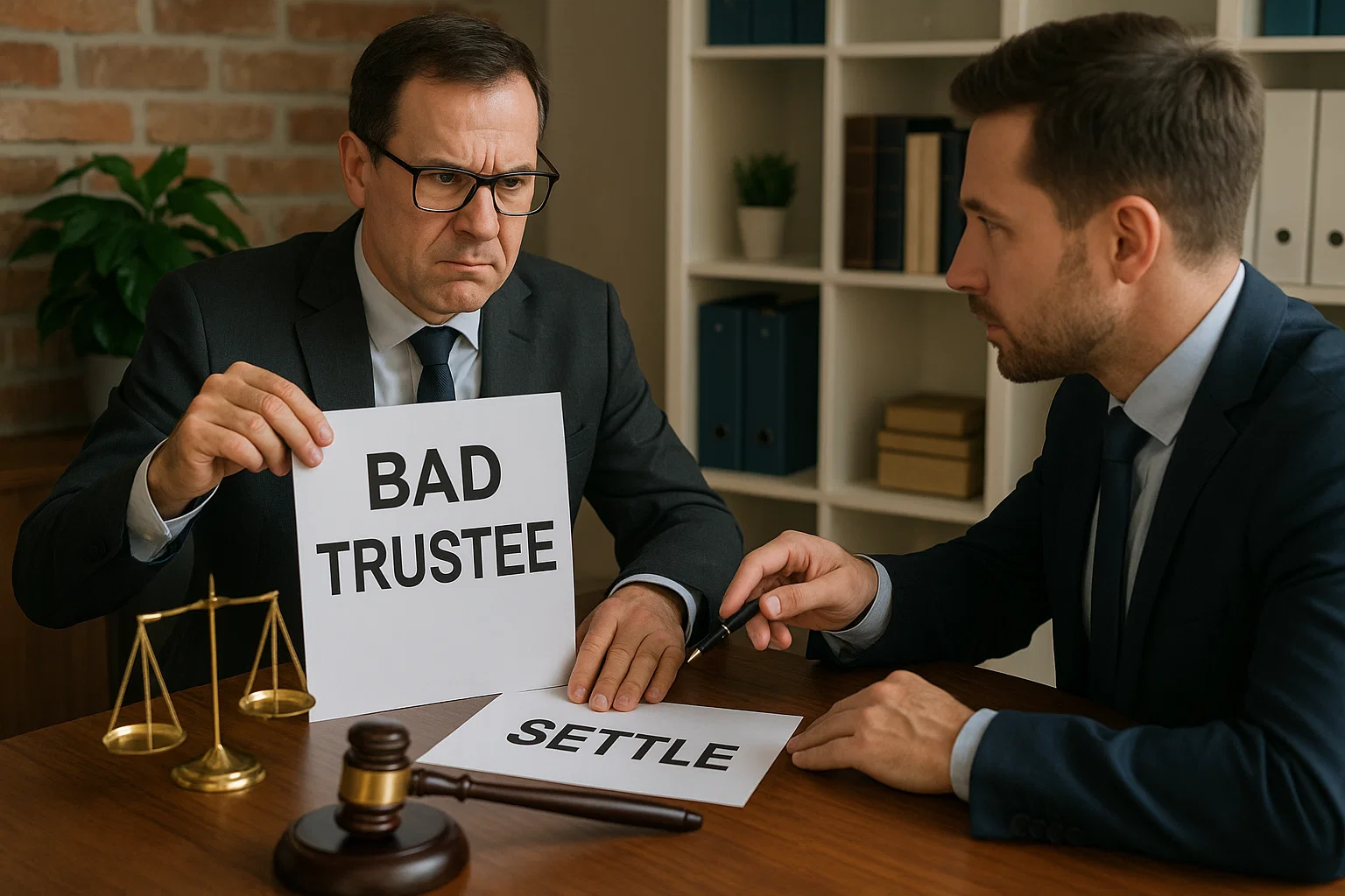 Strategy on getting a trustee to settle before having to go to trial